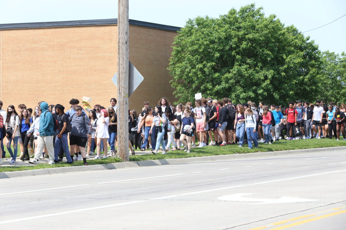 Hundreds of students at both Lawrence high schools walk out of class to ...